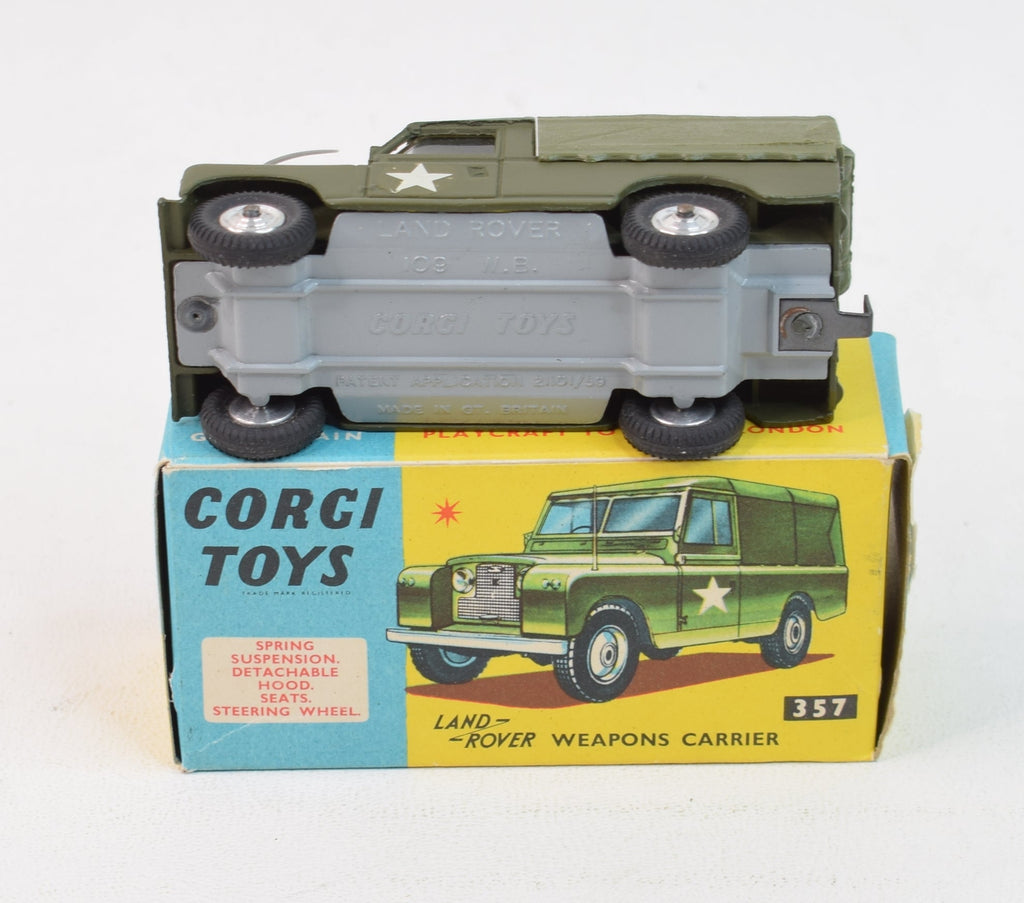 Corgi Toys 357 Land-Rover Weapons carrier Virtually Mint/Boxed – JK DIE-CAST MODELS