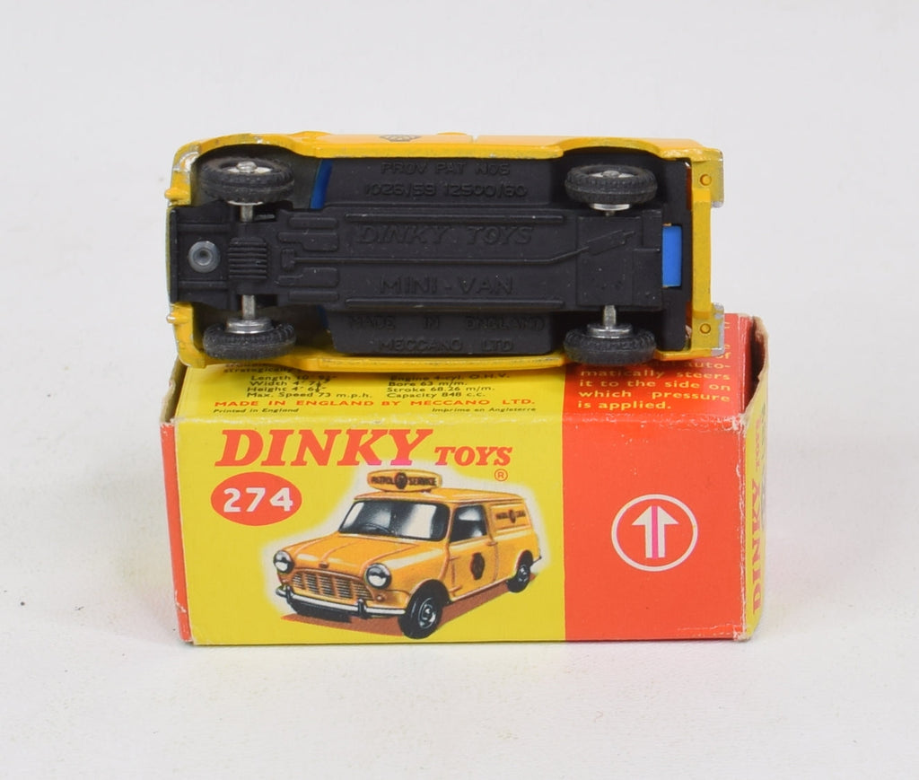 Dinky Toys 274 A.A Minivan Virtually Mint/Nice box – JK DIE-CAST MODELS
