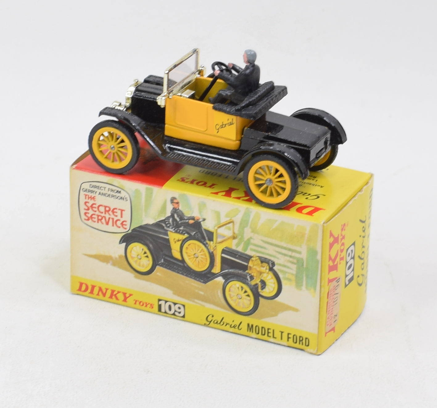 Dinky 109 Gabriel 'The Secret Service' Model T Ford Virtually Mint/Box ...