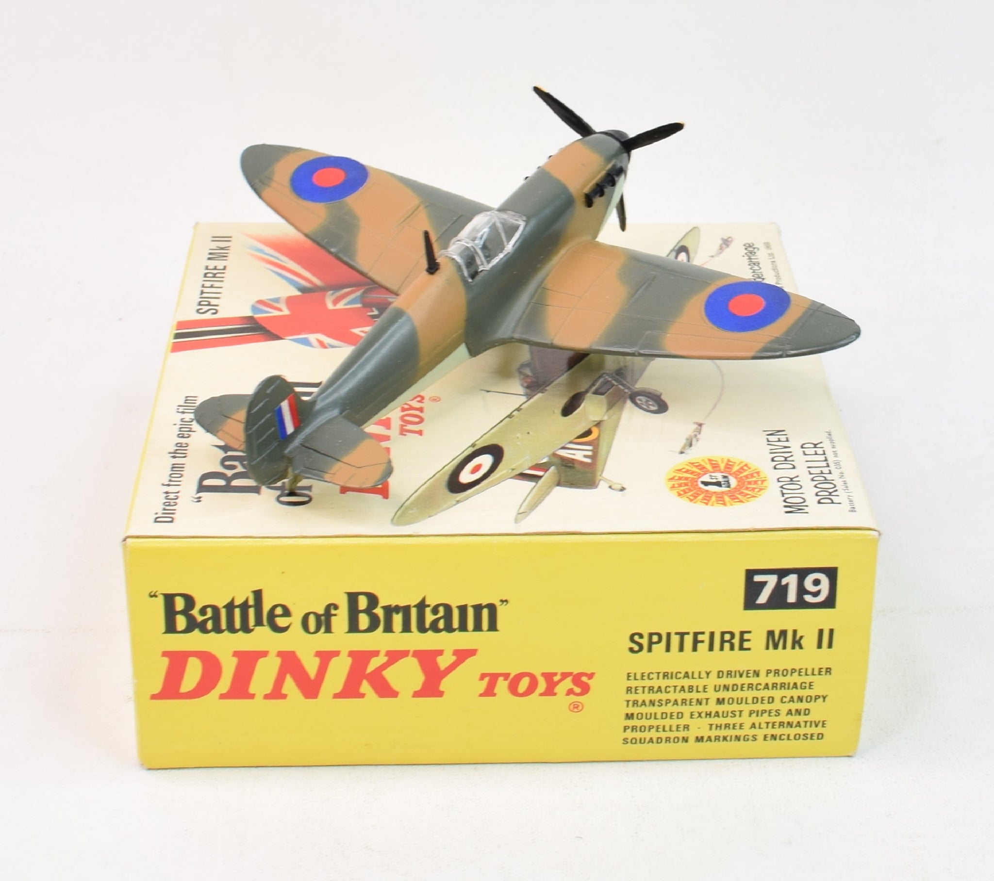 Dinky toys 719 Spitfire Mk II Virtually Mint/Boxed 'Llanellen' Collect ...