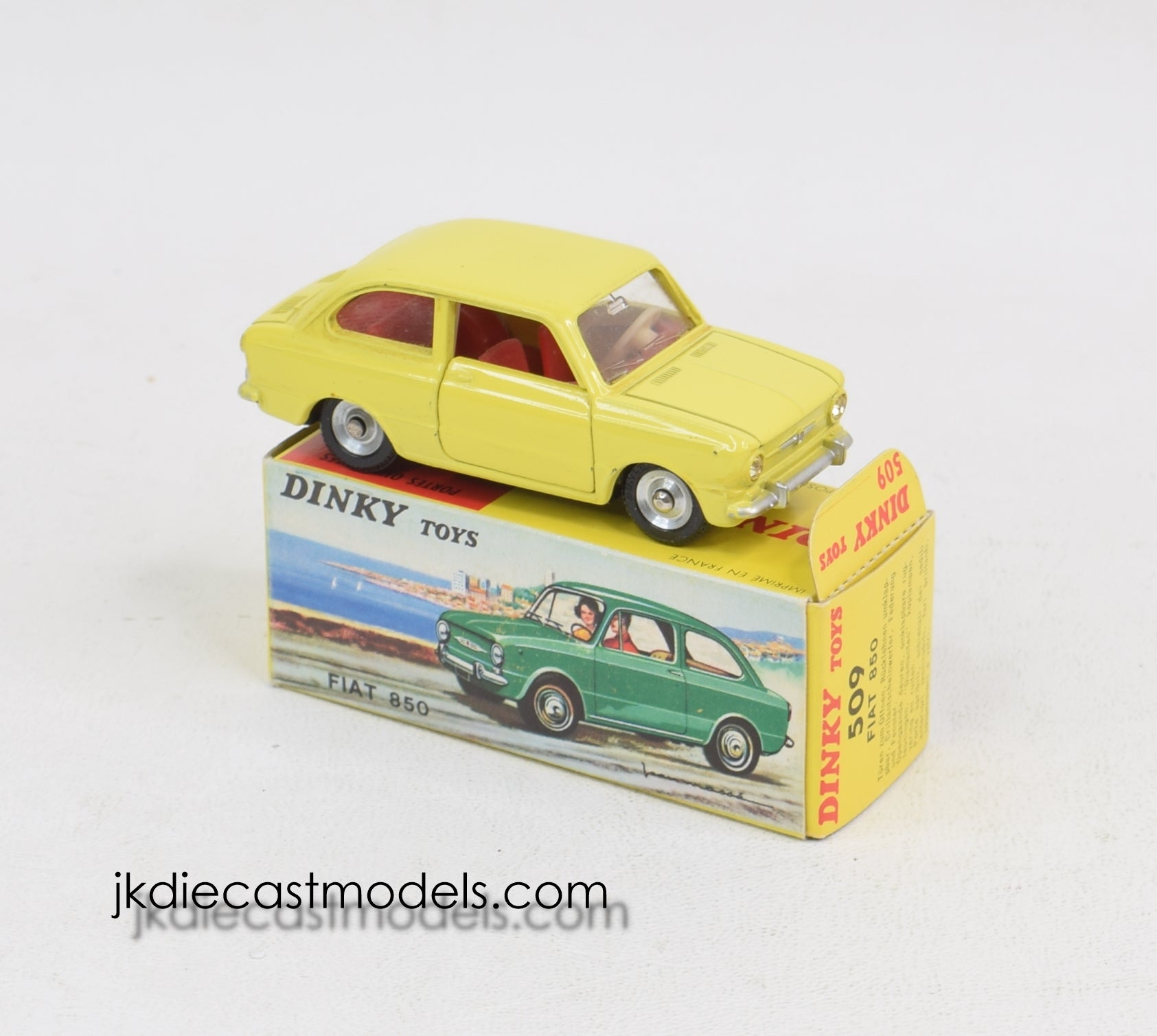 French Dinky 509 Fiat 850 Virtually Mint/Boxed – JK DIE-CAST MODELS