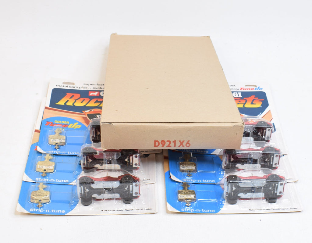 Trade sleeve of 6 Corgi Rockets 921 Morgan's Mint/Lovely card & bliste ...