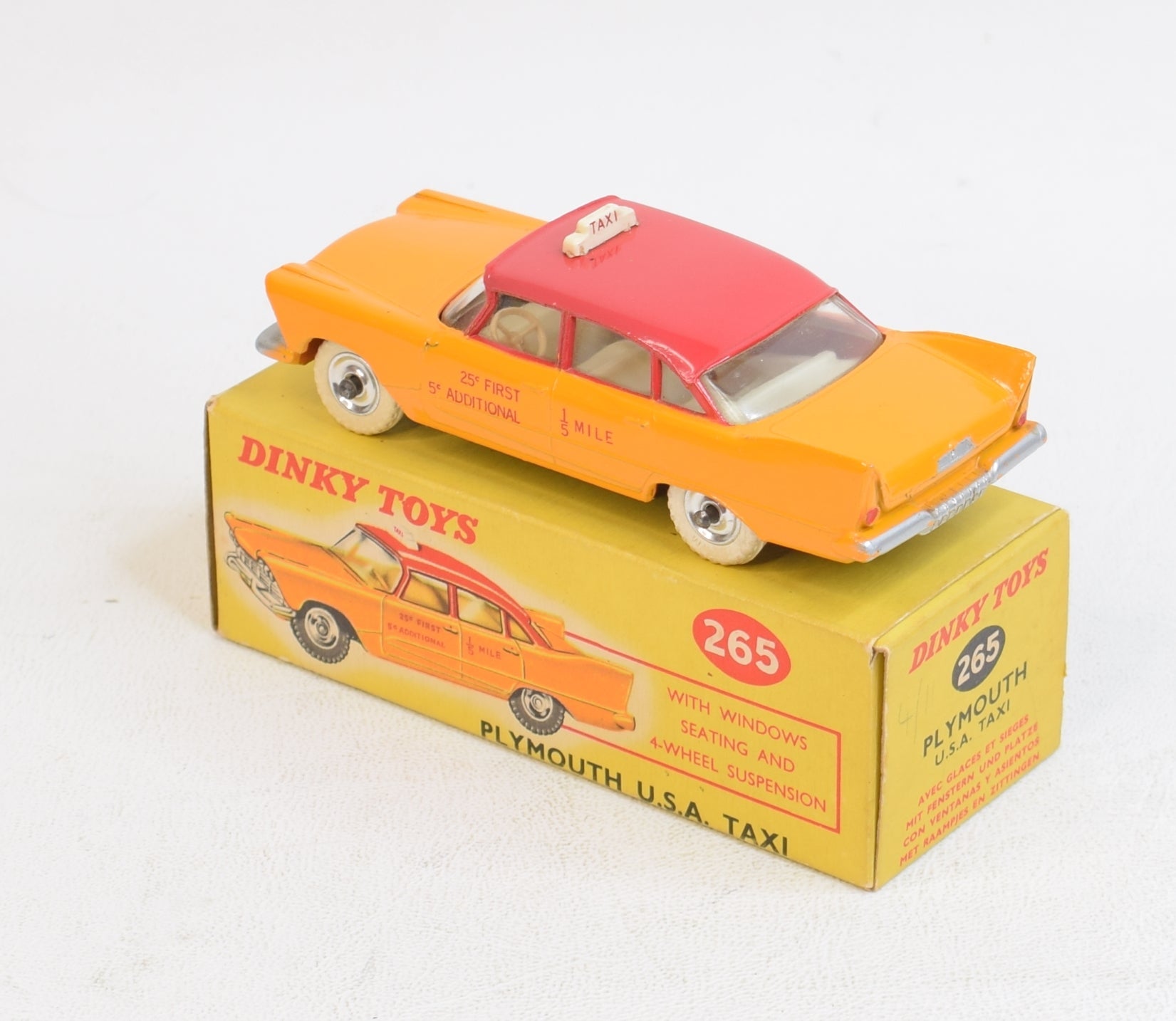 Dinky toys 265 Plymouth U.S.A Taxi Virtually Mint/Boxed – JK DIE-CAST MODELS