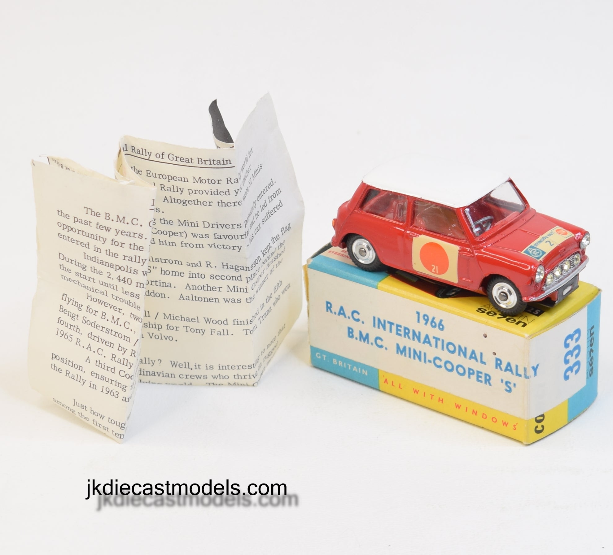 Corgi toys 333 Mini Cooper S 'Sun R.A.C Rally' Virtually Mint/Boxed ...