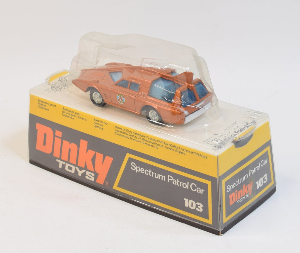 Dinky toys 103 Spectrum Patrol Car Virtually Mint/Nice plinth/bubble ...