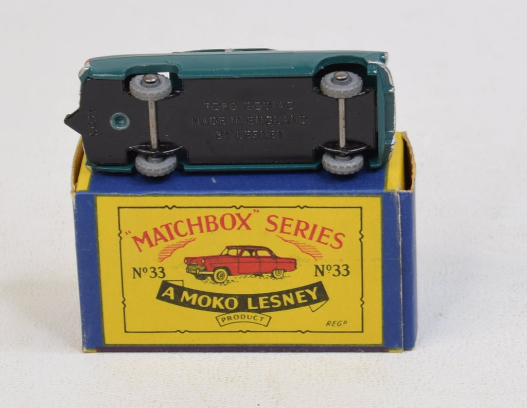 Matchbox Lesney 33 Ford Zodiac MW/B2 box Virtually Mint/Nice box – JK ...