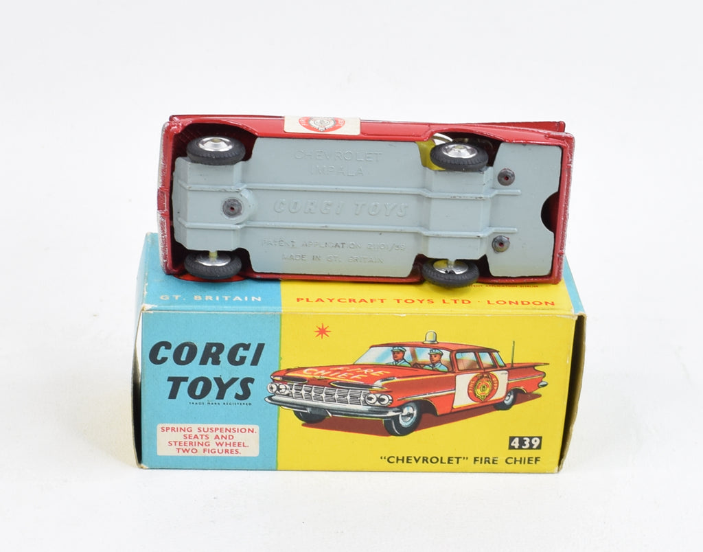 Corgi toys 439 'Chevrolet' Fire chief Virtually Mint/Nice box – JK DIE ...