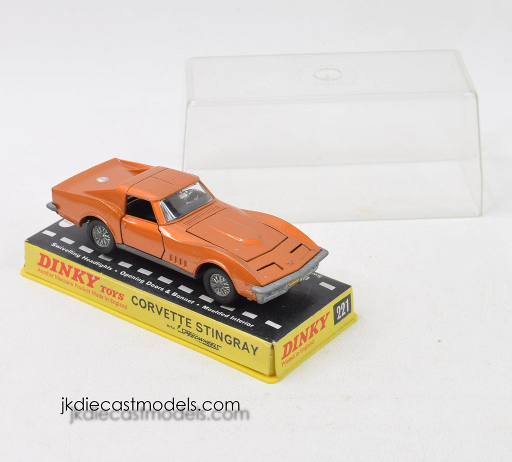 Dinky toy 221 Corvette Stingray Virtually Mint/Boxed (Painted light ve ...