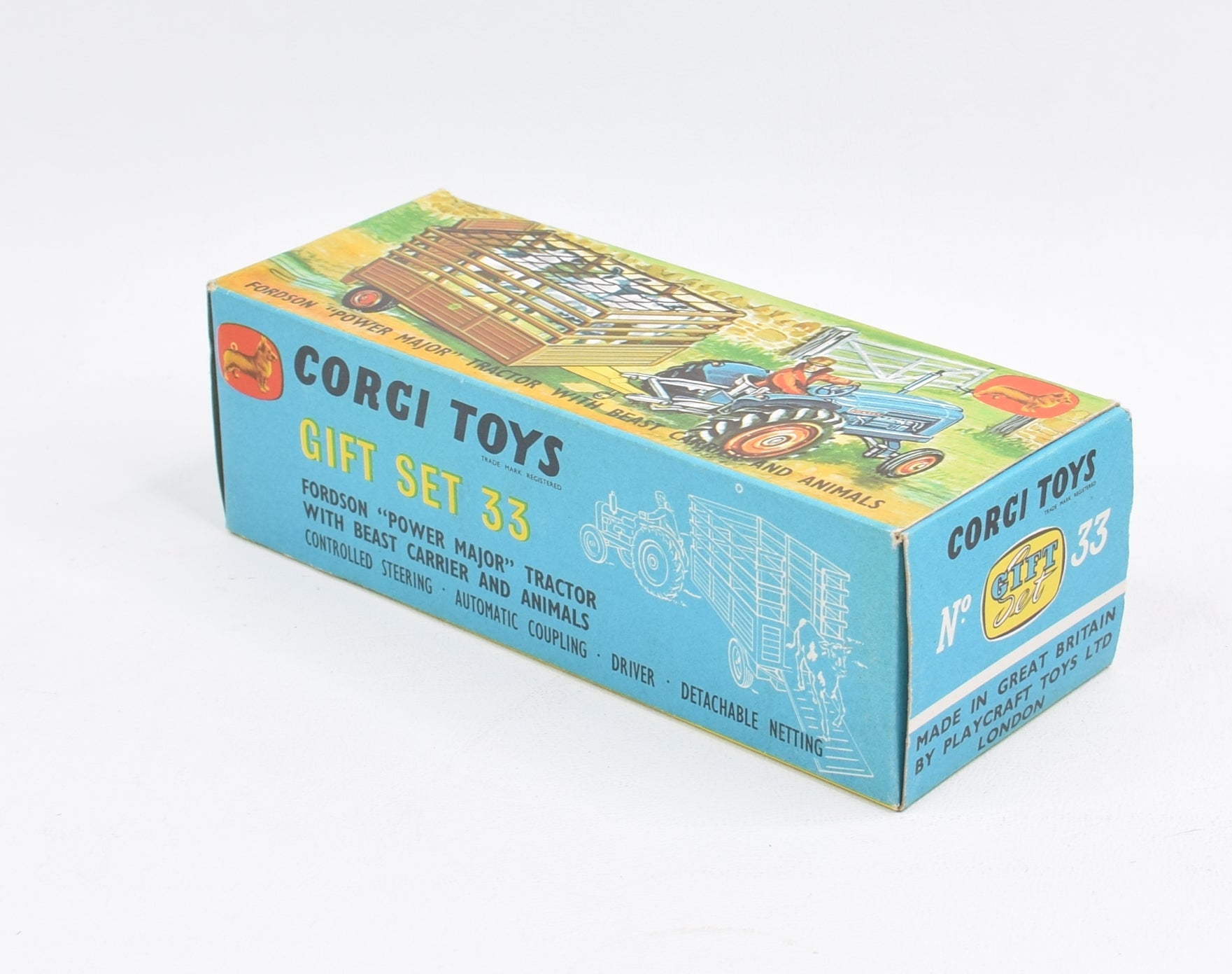 Corgi Toys Gift set 33 Fordson power major with Beast Carrier Virtuall ...