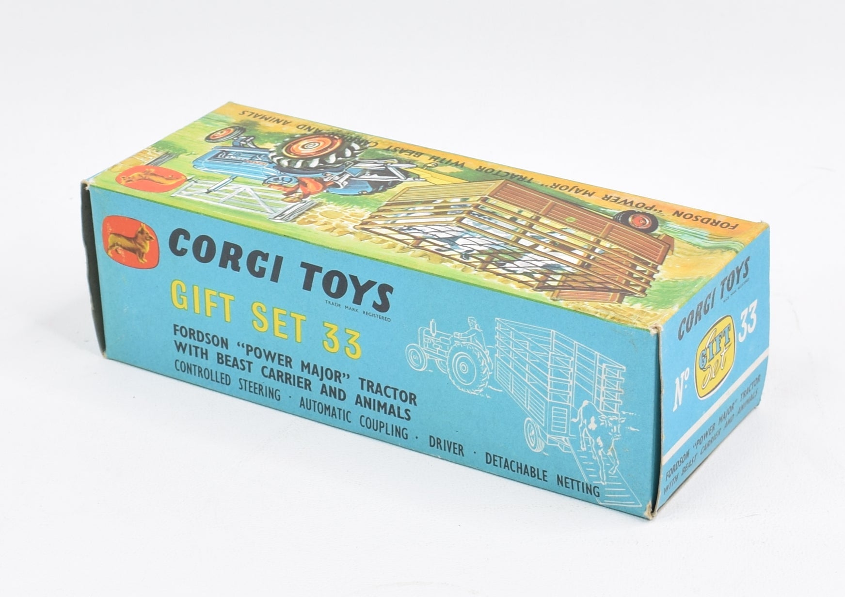 Corgi Toys Gift set 33 Fordson power major with Beast Carrier Virtuall ...