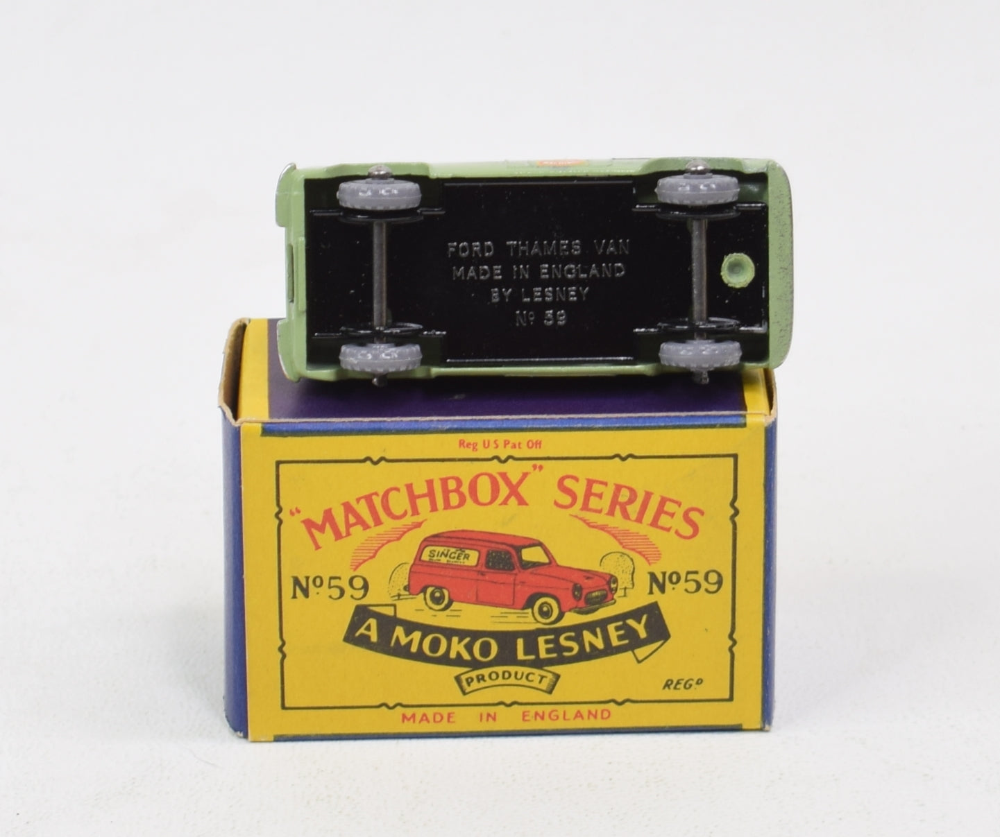 Matchbox Lesney 59 Singer van GPW/B3 (Light green) Mint/Nice box – JK ...