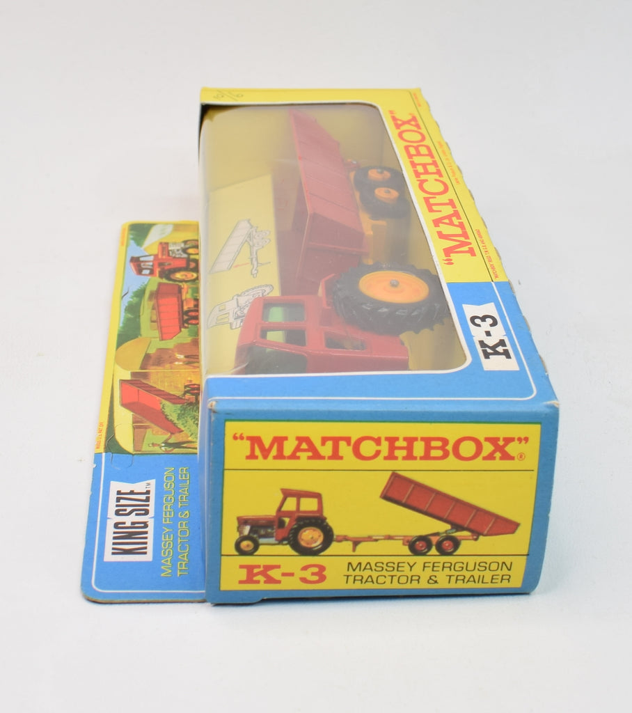 Matchbox King Size K-3 Massey Ferguson & trailer Mint/Lovely box – JK ...