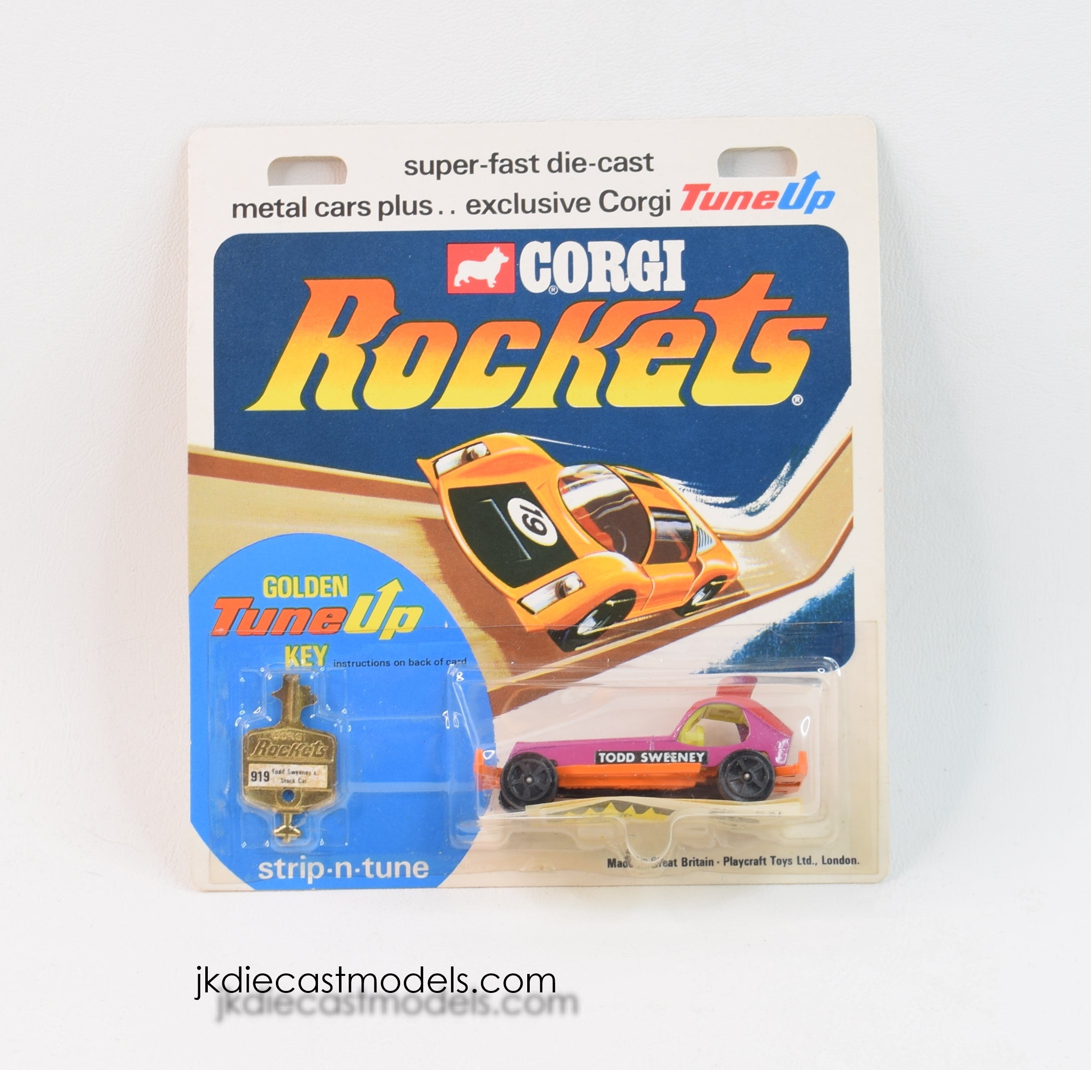 Corgi Rockets 919 Todd Sweeney's Stock car Mint/Lovely card & blister ...