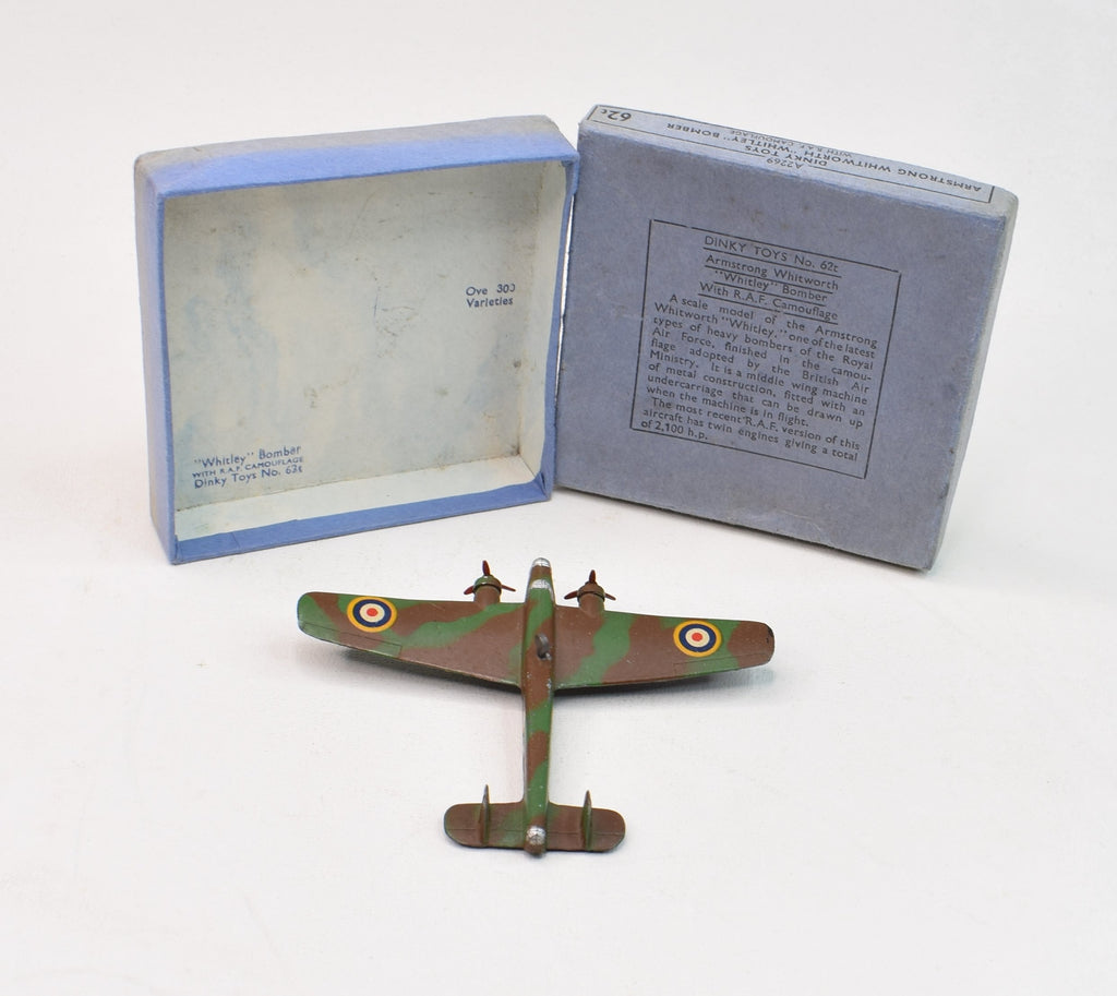 Dinky toys 62t Armstrong Whitworth 'Whitley' Bomber Virtually Mint/Box ...