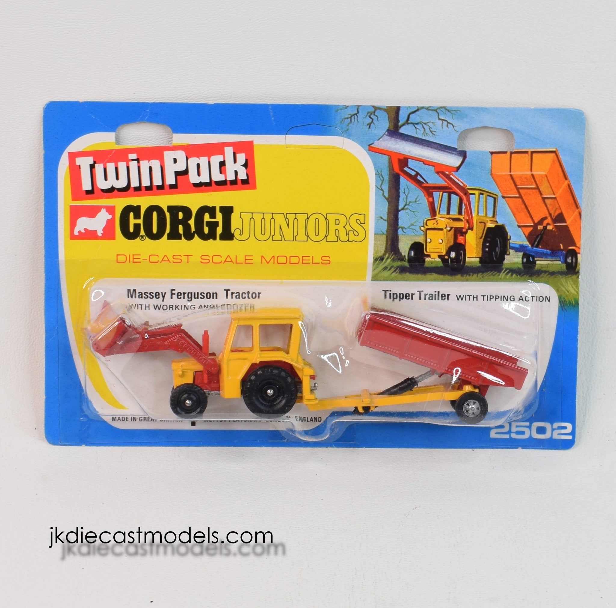Corgi Junior 2502 Massey Ferguson & Trailer Mint/Box – JK DIE-CAST MODELS