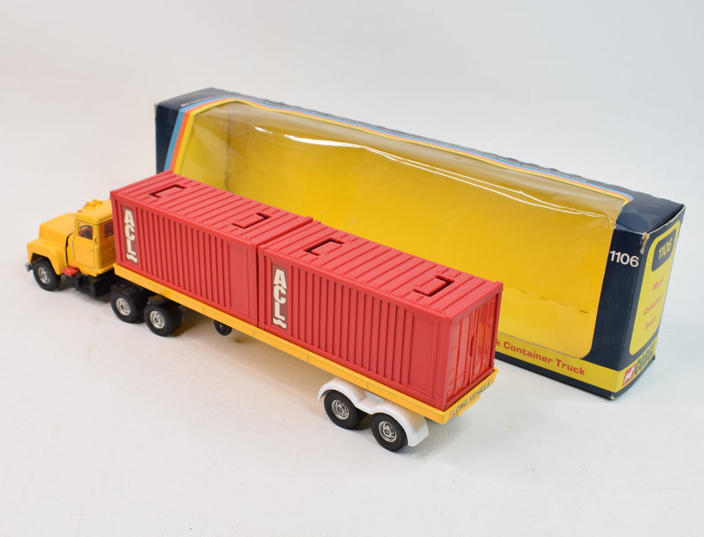 Corgi toys 1106 Mack Container Truck Virtually Mint/Boxed (Yellow trai ...