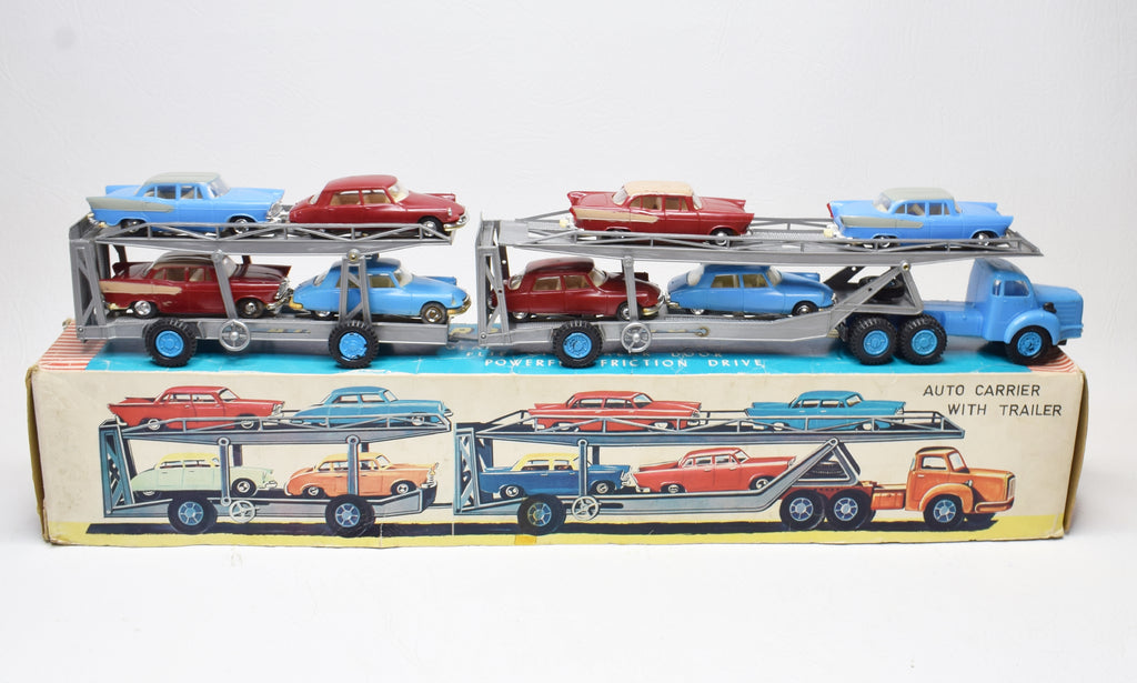 Codeg 3746l Berliet Auto Carrier Car Tran sporter & 8 Cars Boxed Frict ...
