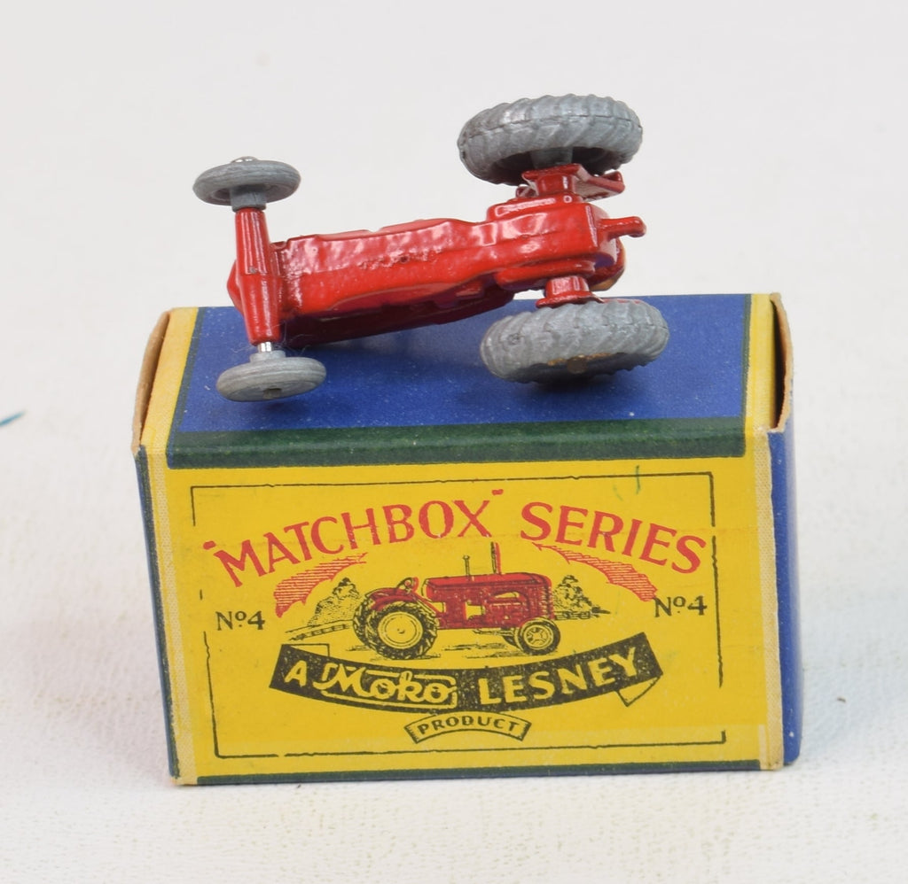 Matchbox Lesney 4 Tractor RW/A box script style Virtually Mint/Boxed ...