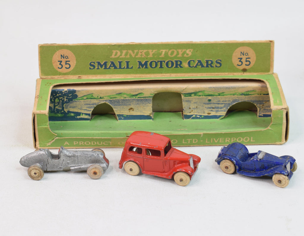 Dinky Set No. 35 Small Motor Cars Very Near Mint/Boxed 'Hard Rock' Col ...