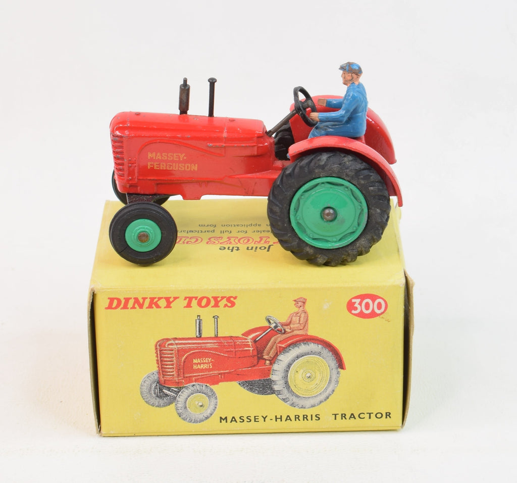 Dinky Toys 300 Massey Ferguson Very Near Mint/Boxed (Green hubs) 'Hard ...