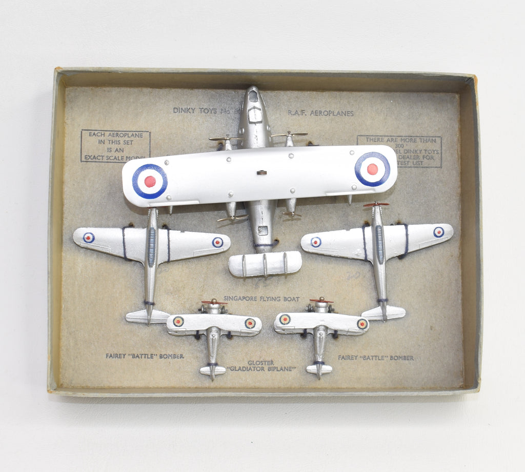 Dinky Toys Gift set 61 R.A.F Aeroplanes Virtually Mint/Boxed – JK DIE ...