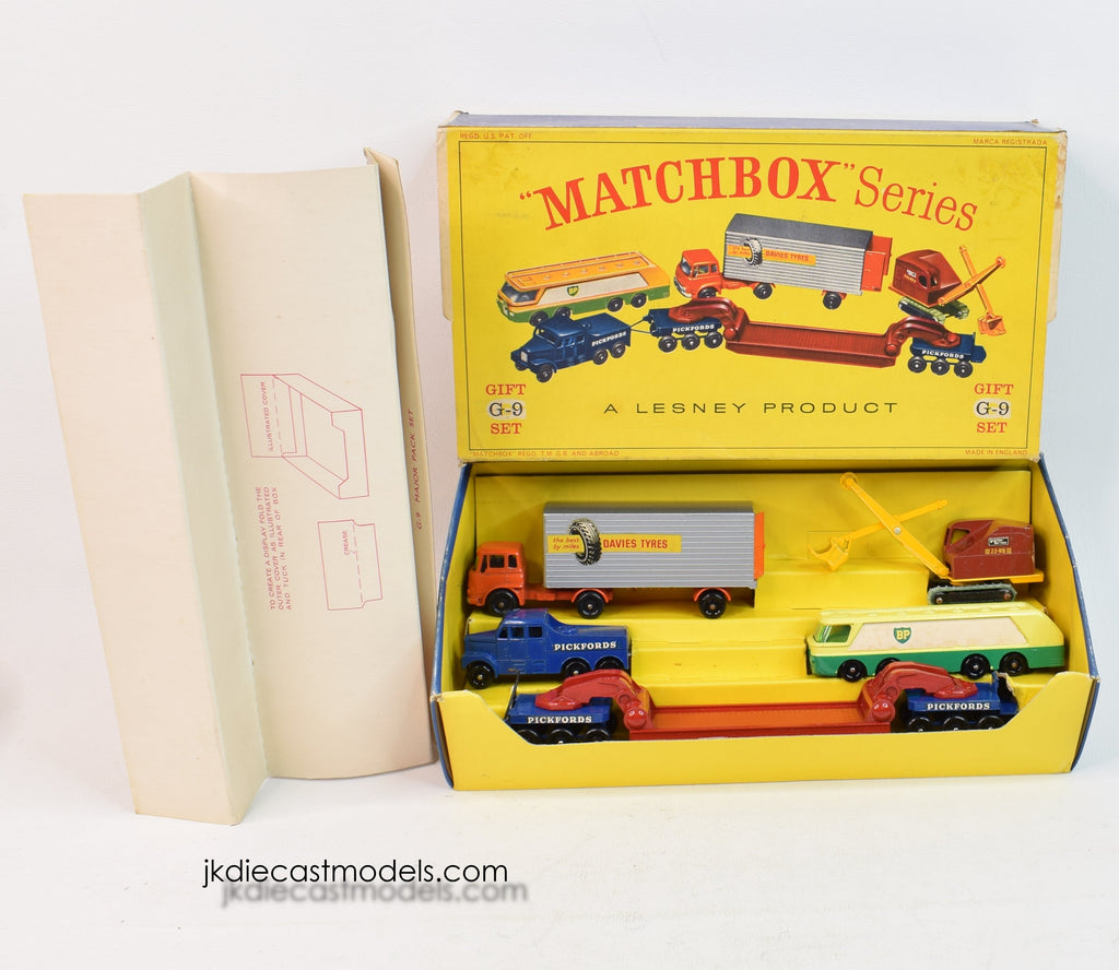 Matchbox G-9 Major Pack set Virtually Mint/Boxed (With Packing Topper ...