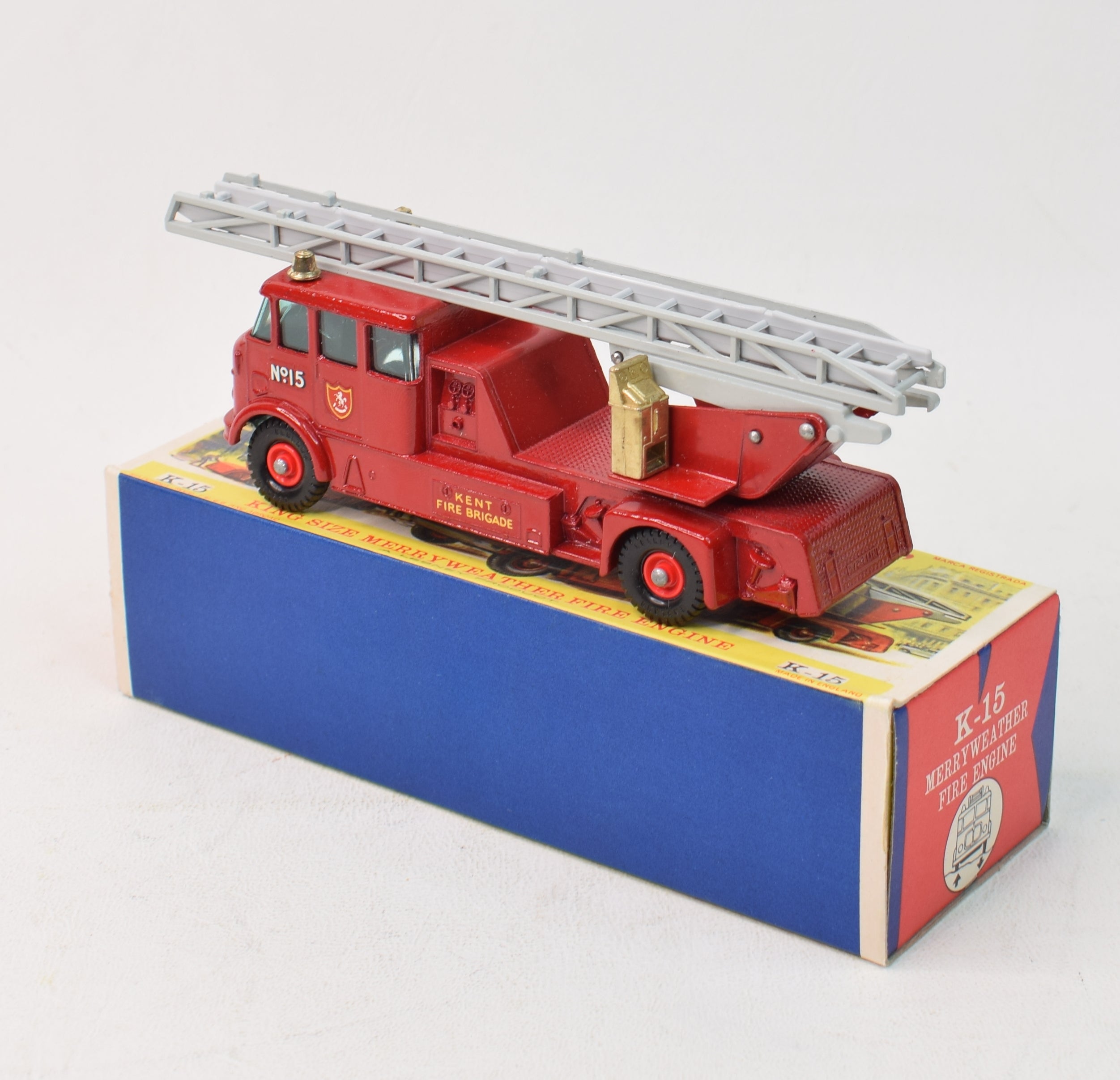 Matchbox King Size K-15 Merryweather Fire Engine Virtually Mint/Lovely ...