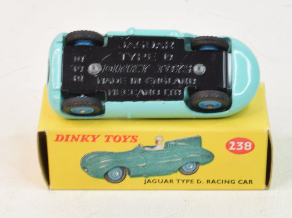 Dinky Toys 238 D type Jaguar Virtually Mint/Nice box 'Dinky sports car ...